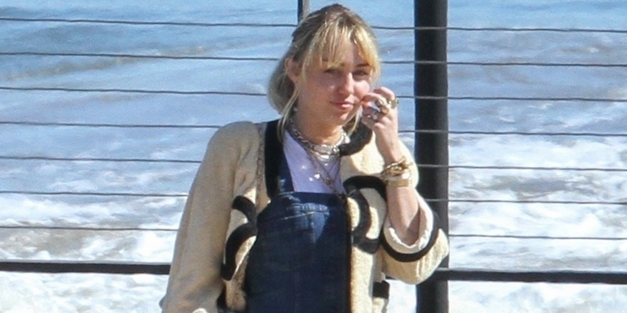 Miley Cyrus Chanel Overalls and Slides | PS Fashion