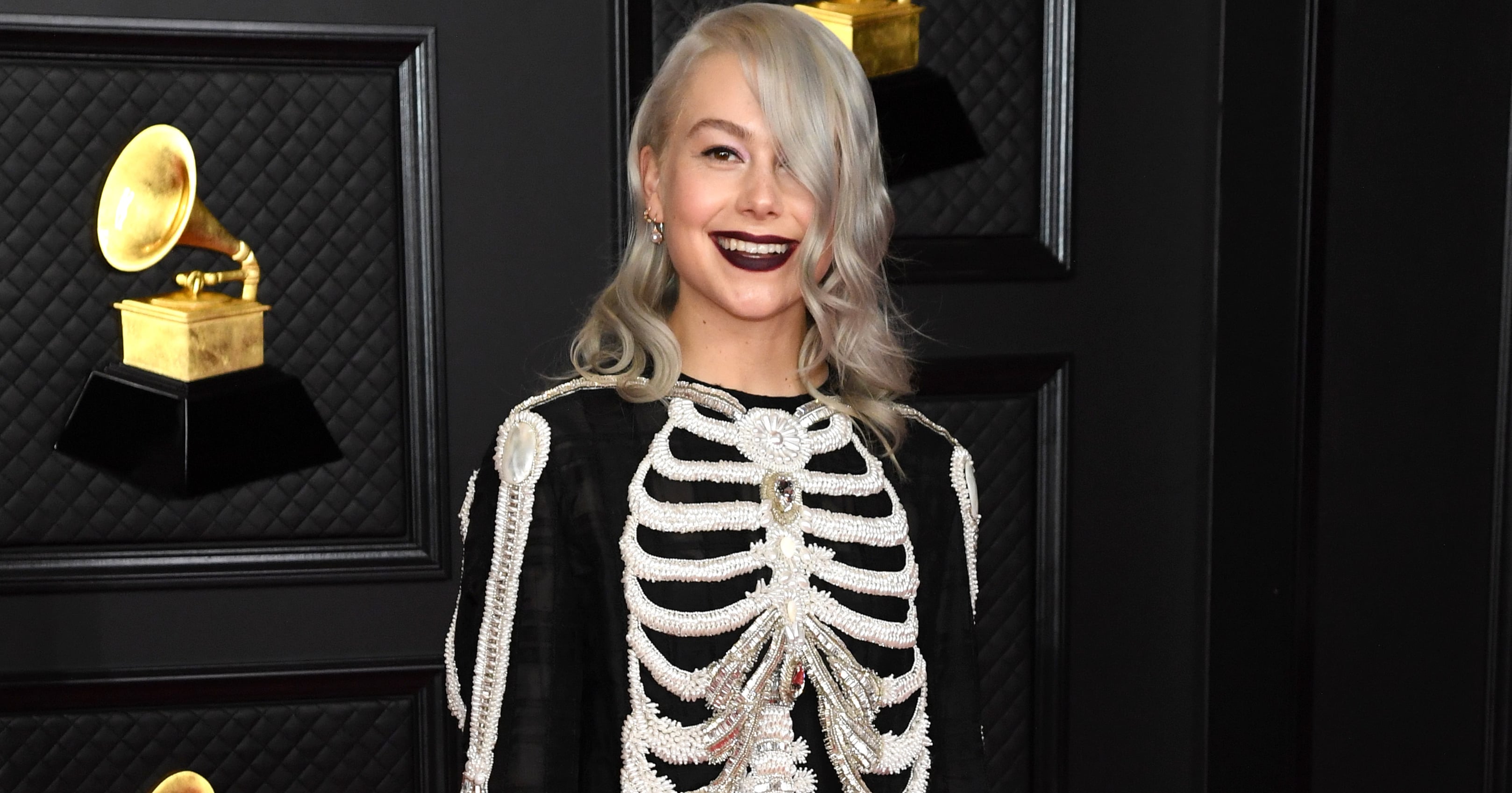 Phoebe Bridgers Wears Thom Browne Skeleton Dress to Grammys | PS Fashion