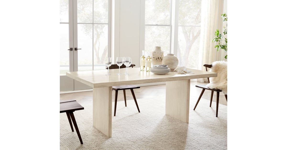 White Extendable Dining Table: Pottery Barn Cayman Extending Dining Table | Best Extendable ...