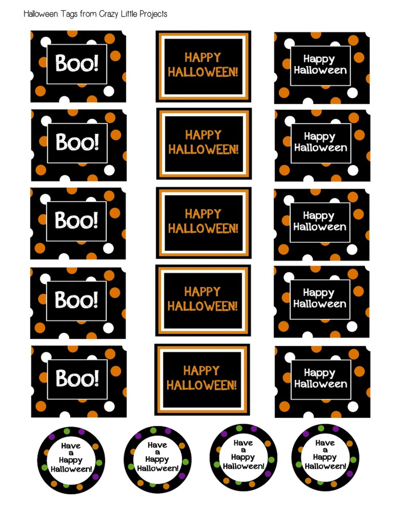 Free Printable Halloween Gift Tags | PS Smart Living