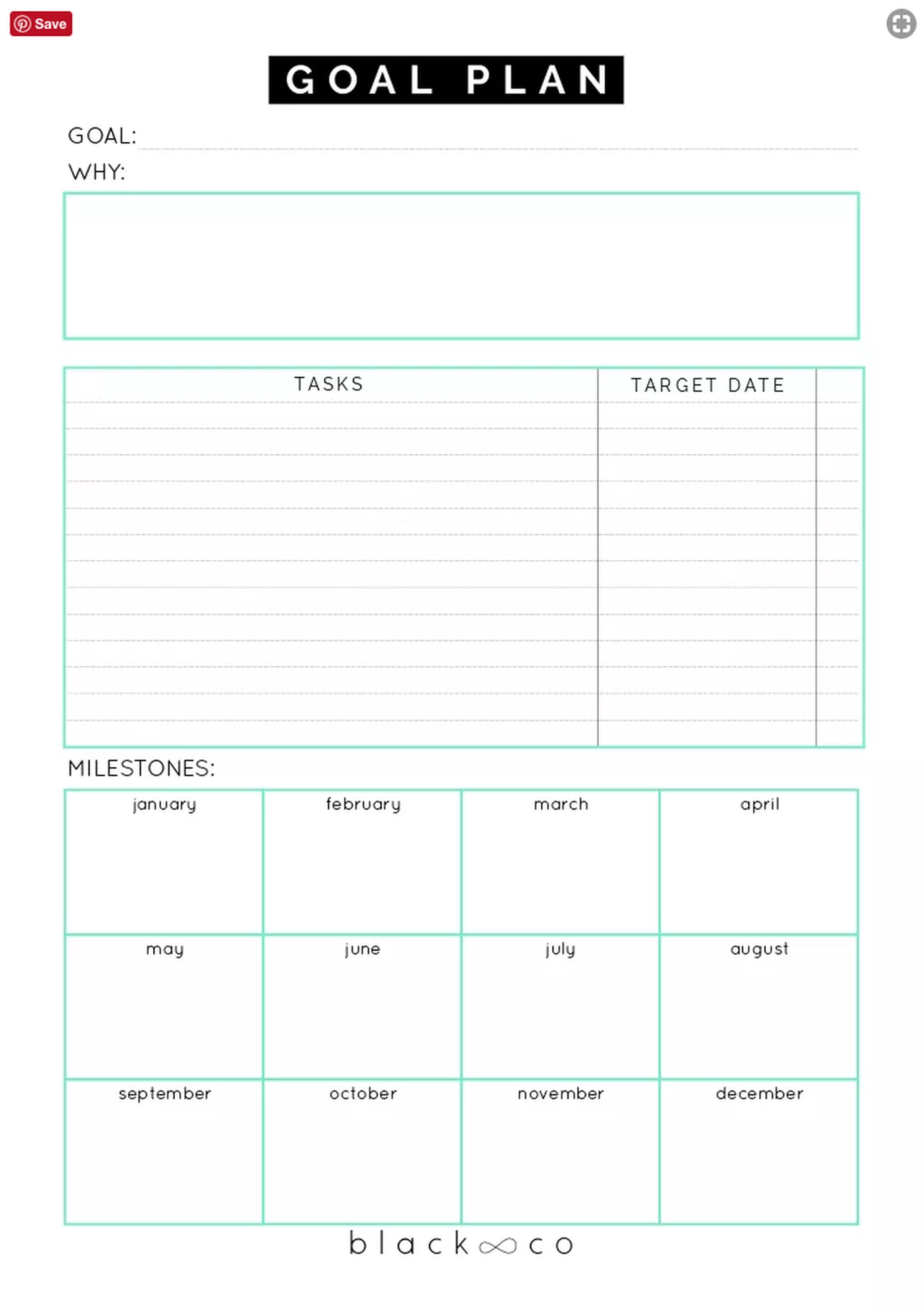 Free Printable Goal Sheets | PS Smart Living