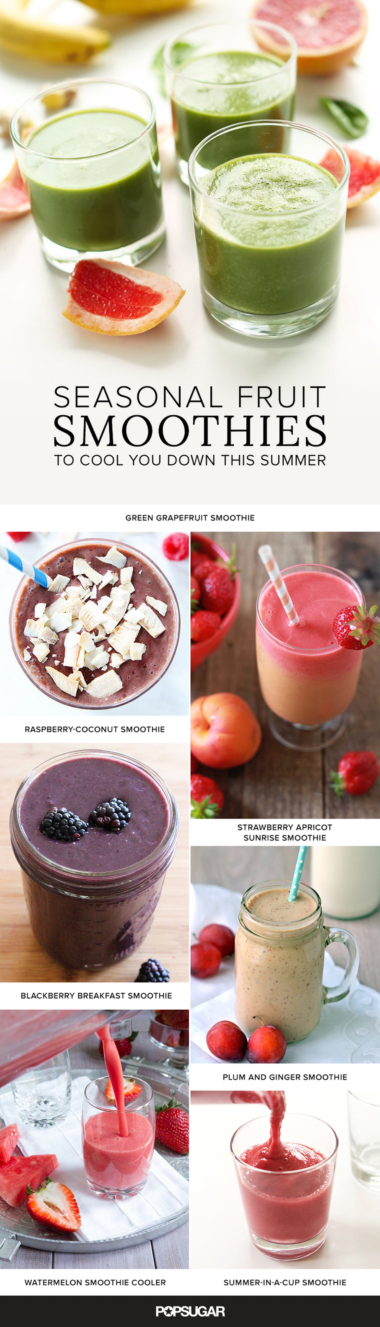 Summer Seasonal Fruit Smoothies | PS Food