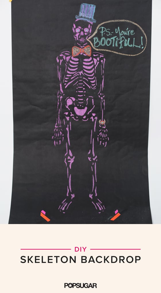 DIY Chalk Skeleton Backdrop | POPSUGAR Smart Living