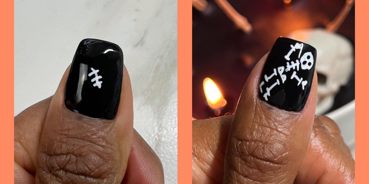 How to Do Skeleton Nail Art: Step by Step Photos | PS Beauty