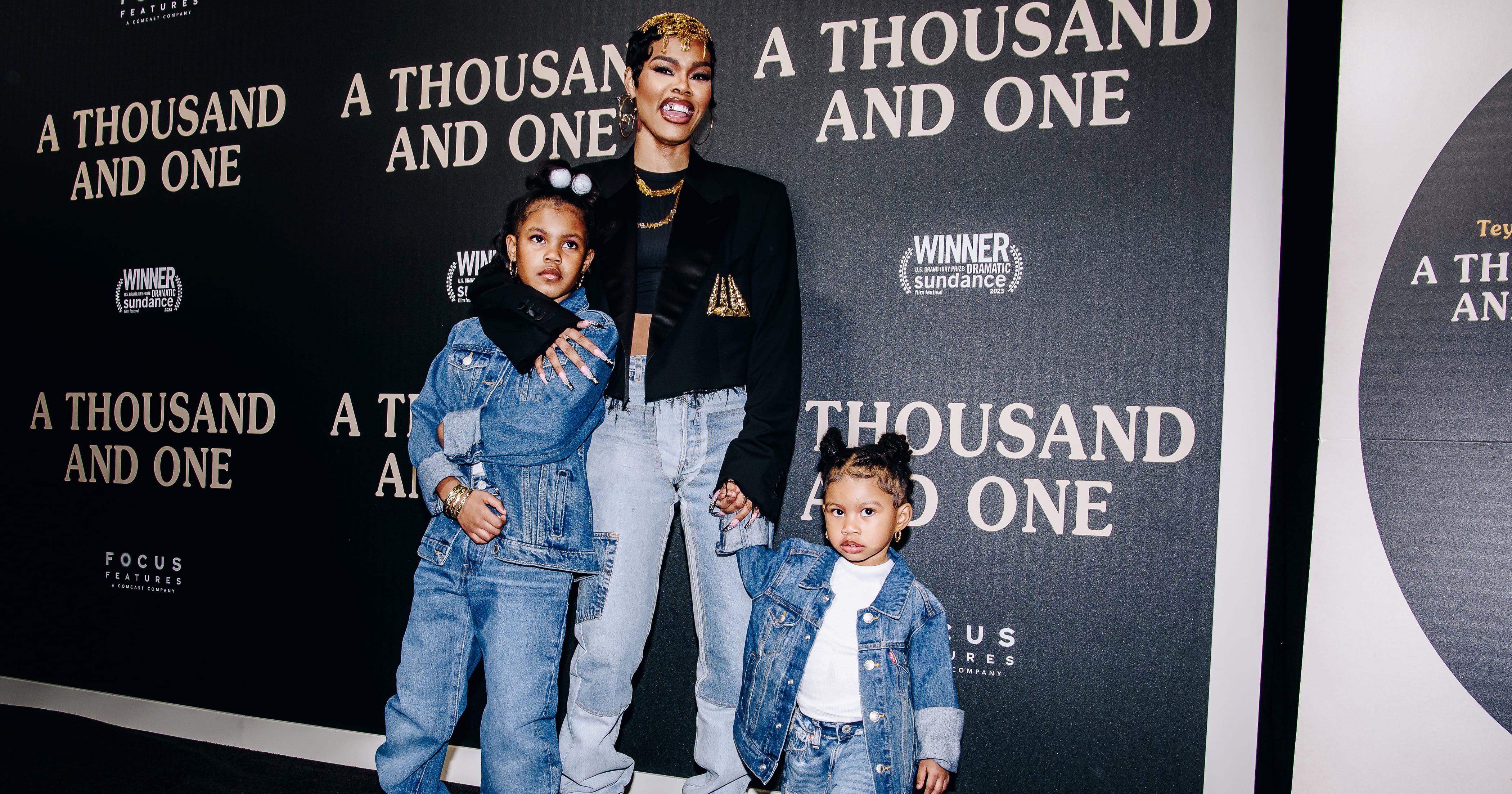Teyana Taylor and Her Kids at A Thousand and One Premiere | PS Celebrity