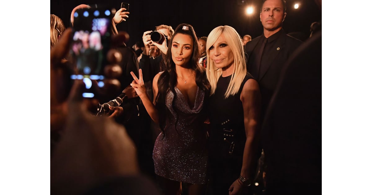 Donatella Versace And Lil Kim T.O.P. Attends Star Studded Versace Show
