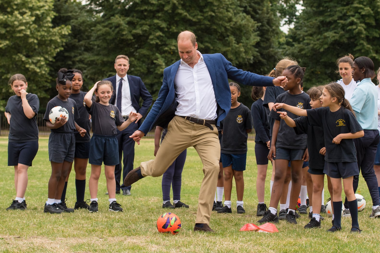Prince William Playing Soccer With Kids in London July 2017 | POPSUGAR ...