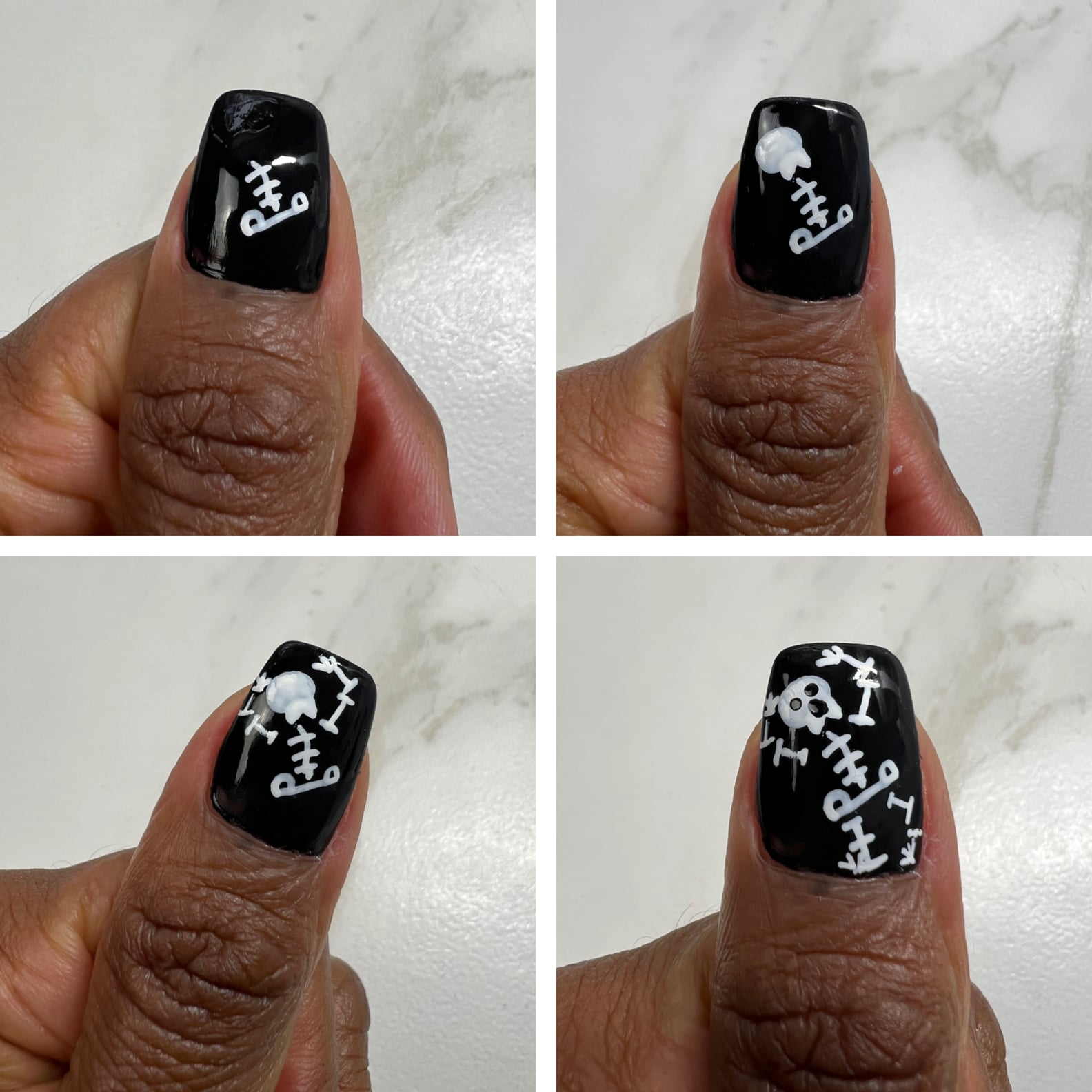 How to Do Skeleton Nail Art: Step by Step Photos | PS Beauty