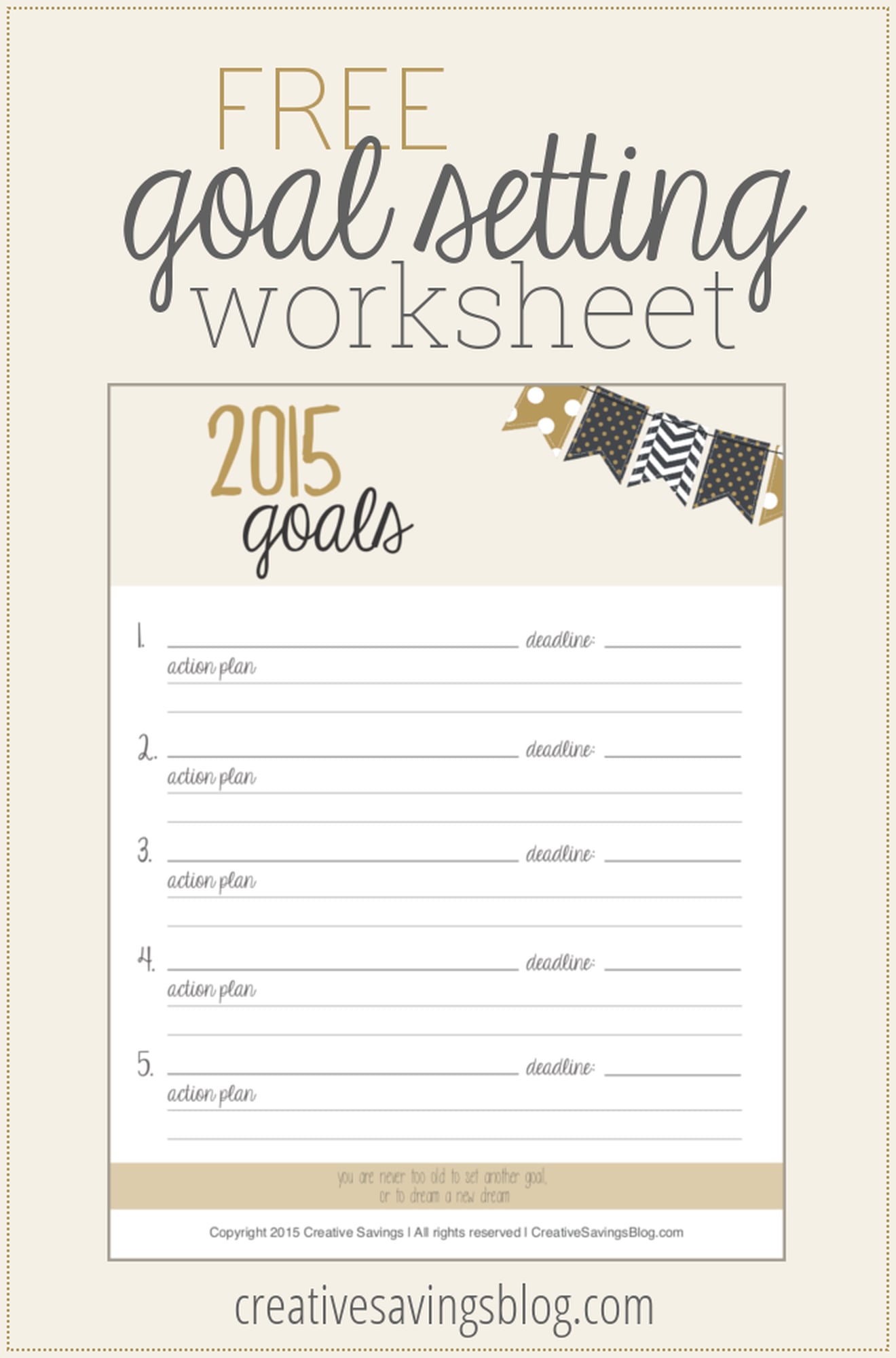 2015 New Year's Resolution Printables | PS Smart Living