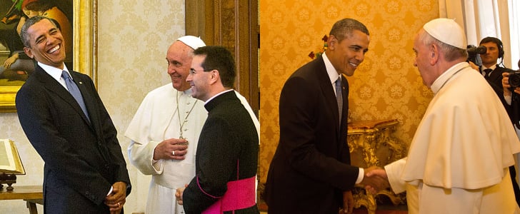 Barack Obama Meeting Pope Francis | Pictures | POPSUGAR Celebrity