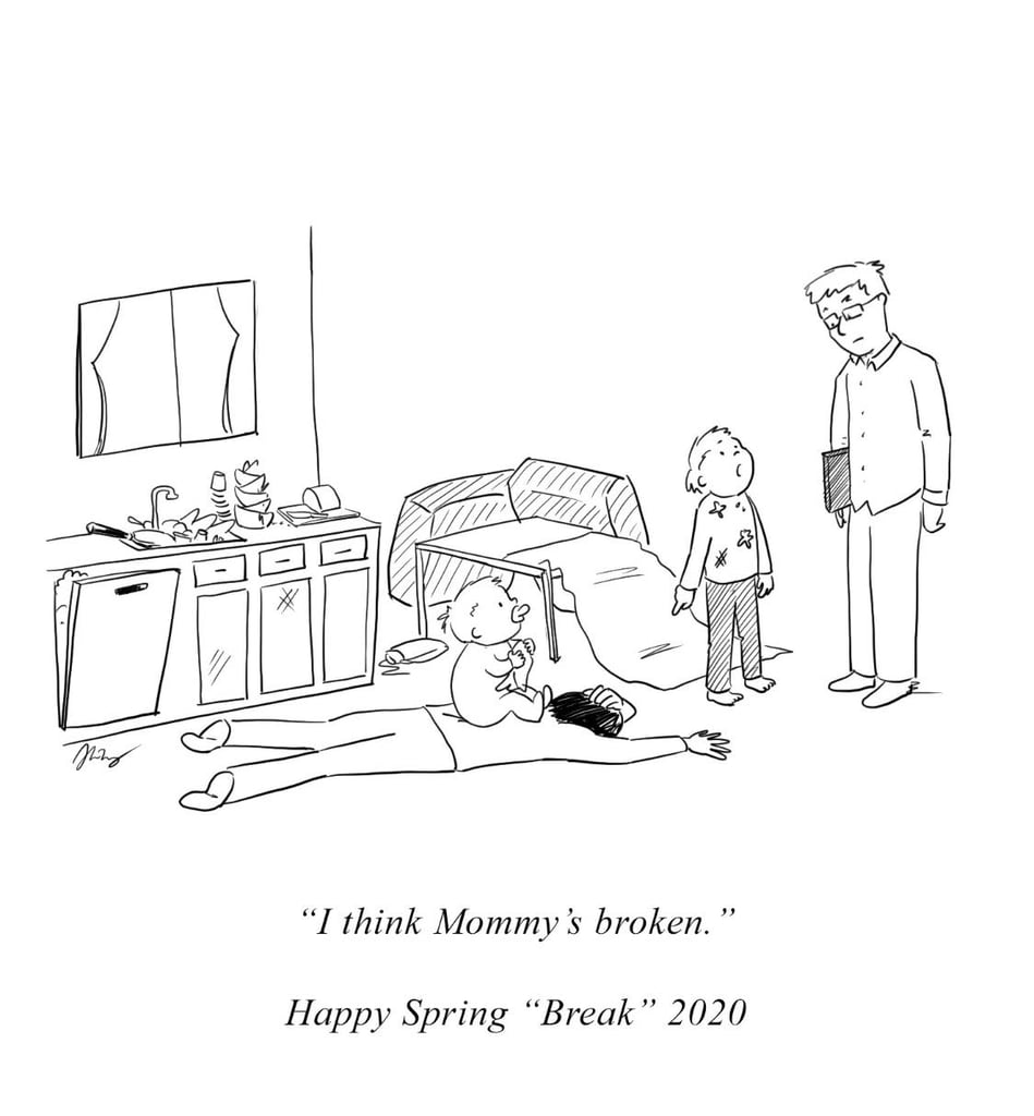 New Mom Comics Social Distancing With Family Cartoons | POPSUGAR Family