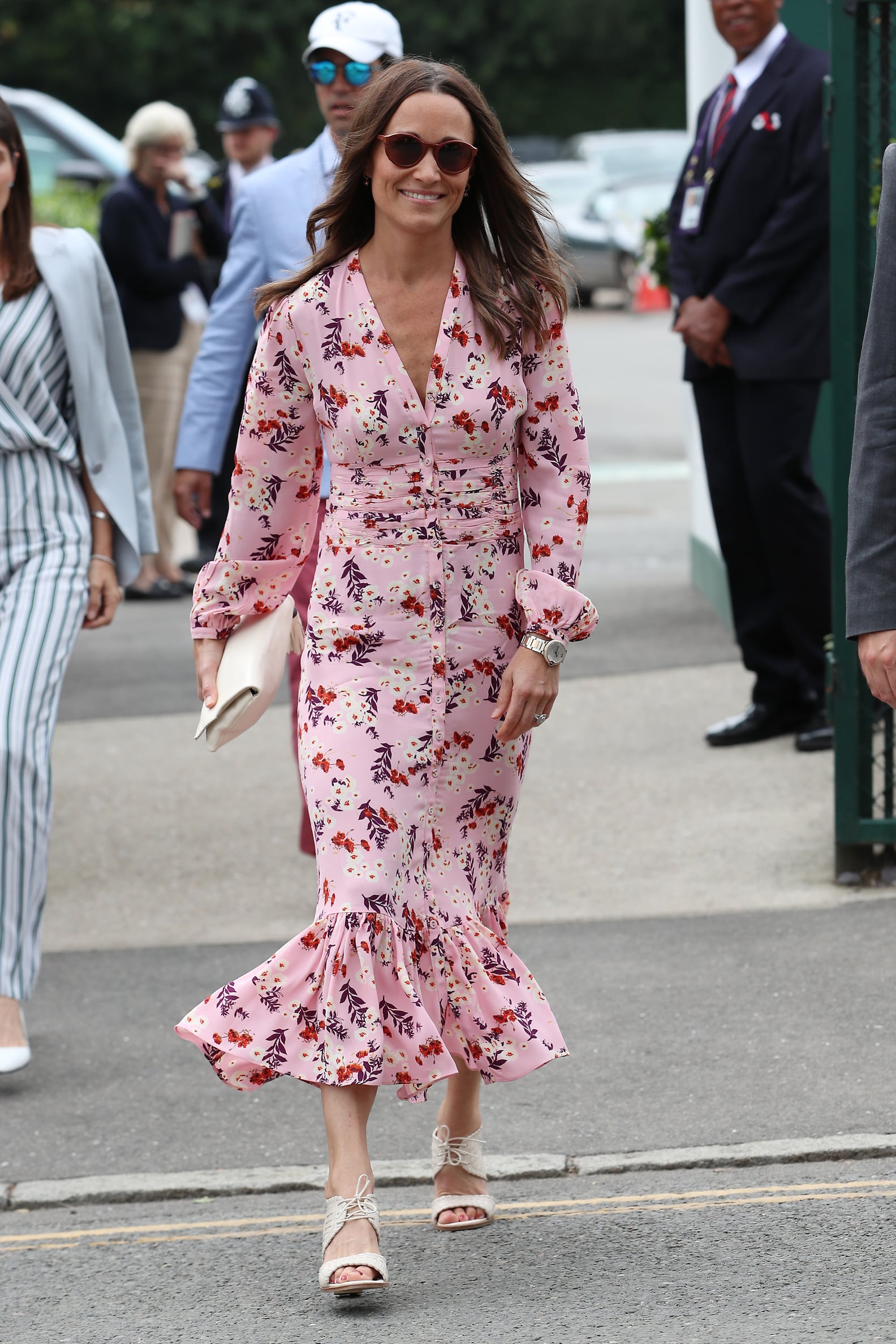 Pippa Middleton's Pink Floral Dress at Wimbledon 2019 | PS Fashion