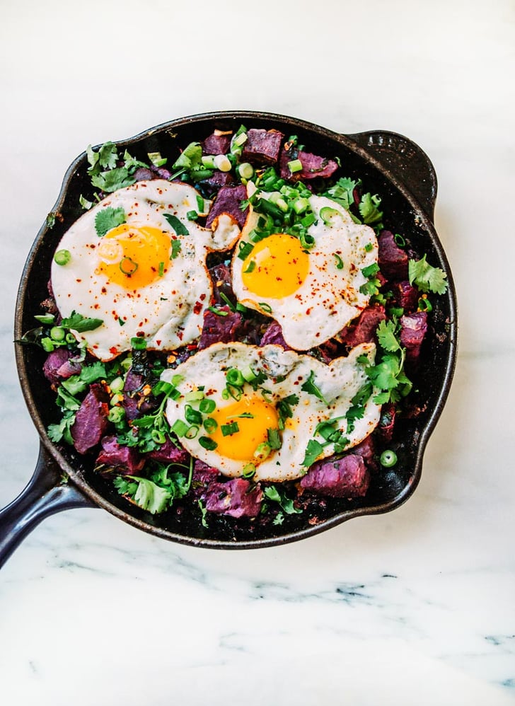 Sweet Potato Hash With Fried Eggs Healthy Egg Recipes For Breakfast Popsugar Fitness Photo 25