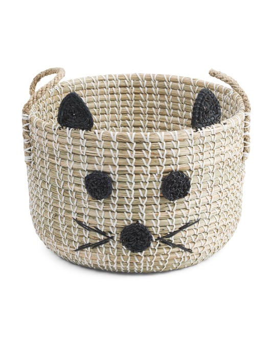 cat face basket