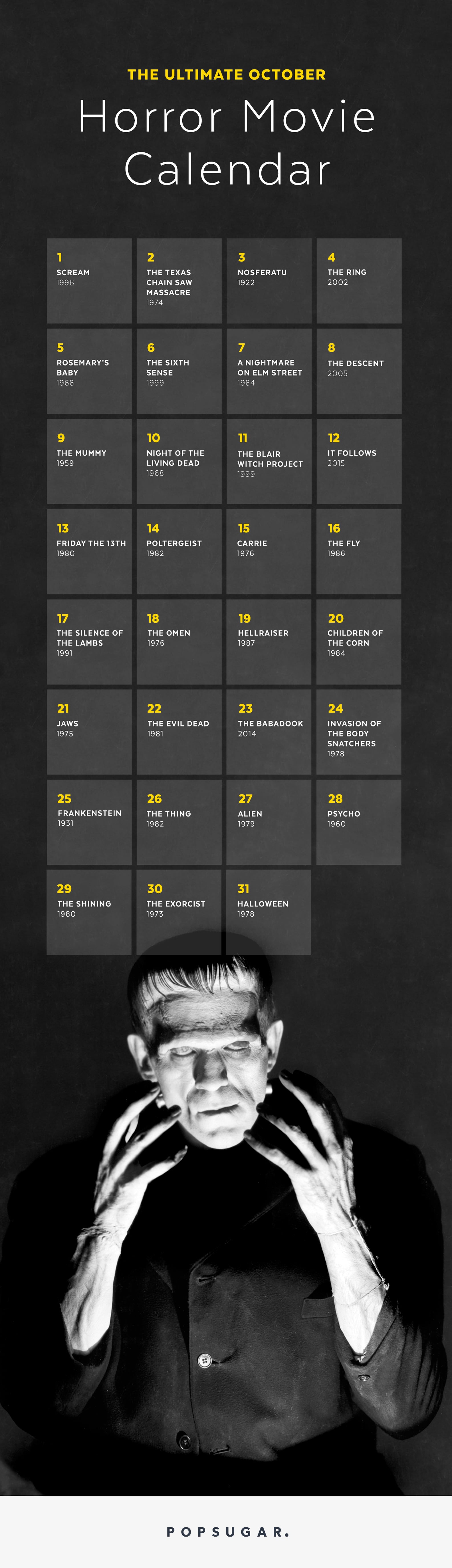 Halloween Horror Movie Checklist | PS Entertainment