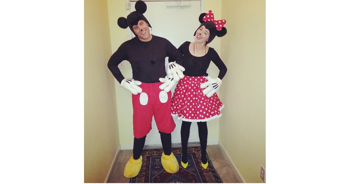 Mickey And Minnie Mouse Homemade Halloween Couples Costumes