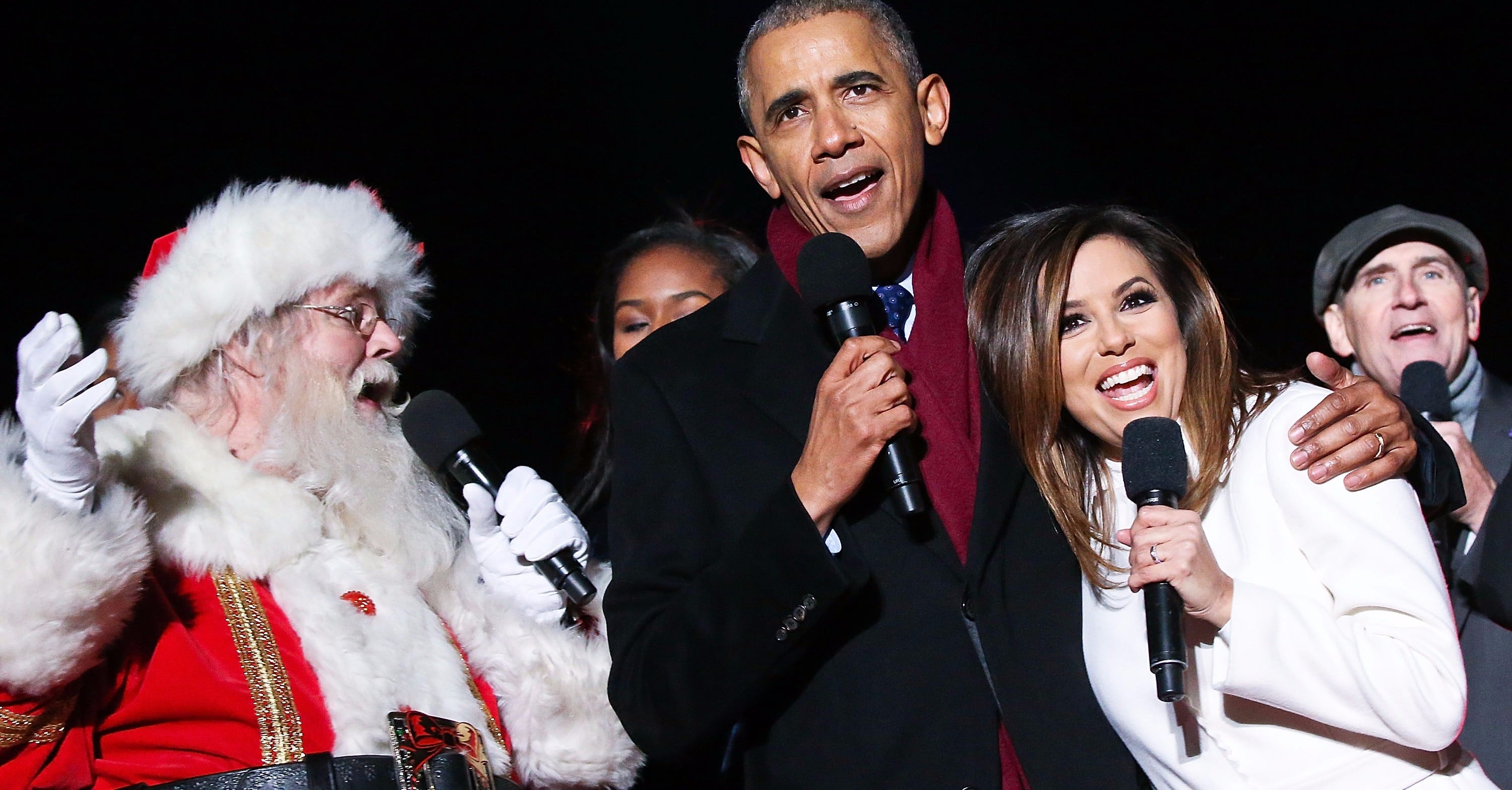 Marc Anthony and Eva Longoria Sing "Jingle Bells" With Obama | PS Latina