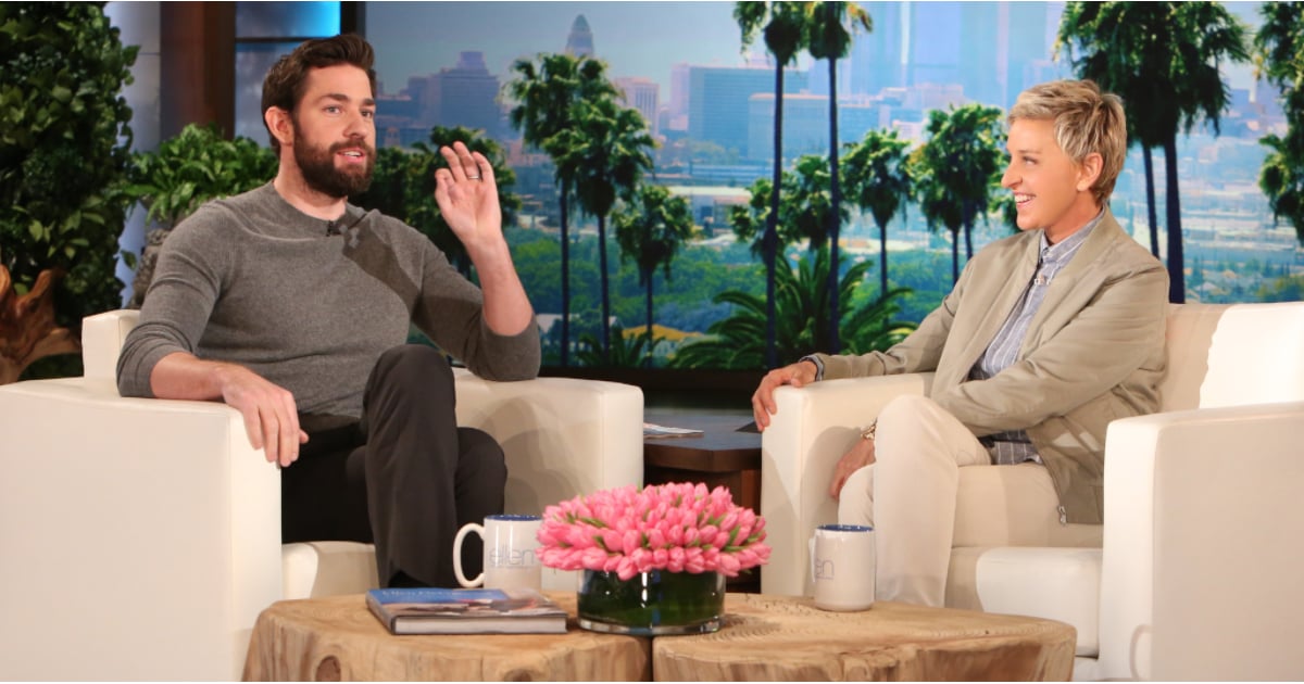 John Krasinski on The Ellen DeGeneres Show January 2016 | POPSUGAR ...