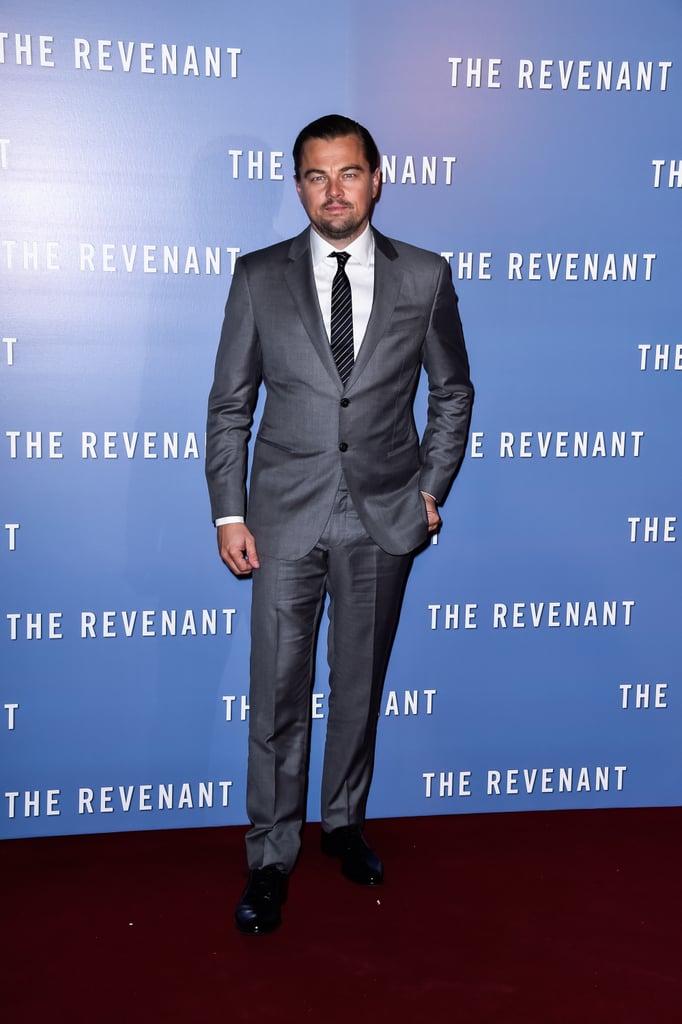 Leonardo DiCaprio at The Revenant Premiere in Paris 2016 | POPSUGAR ...
