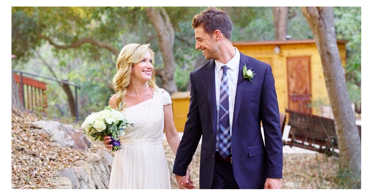 Angela Kinsey's Wedding Dress | POPSUGAR Fashion