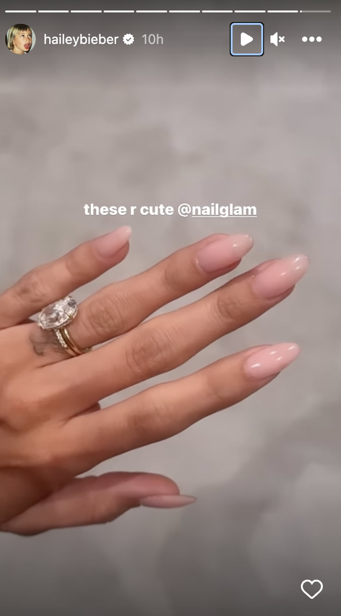 Hailey Bieber’s Supermodel Nails Are a Perfect Neutral | PS Beauty