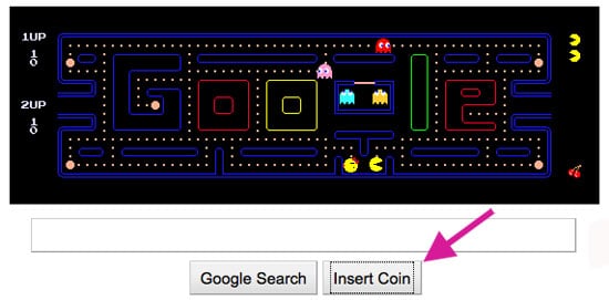 Pac Man Google Logo