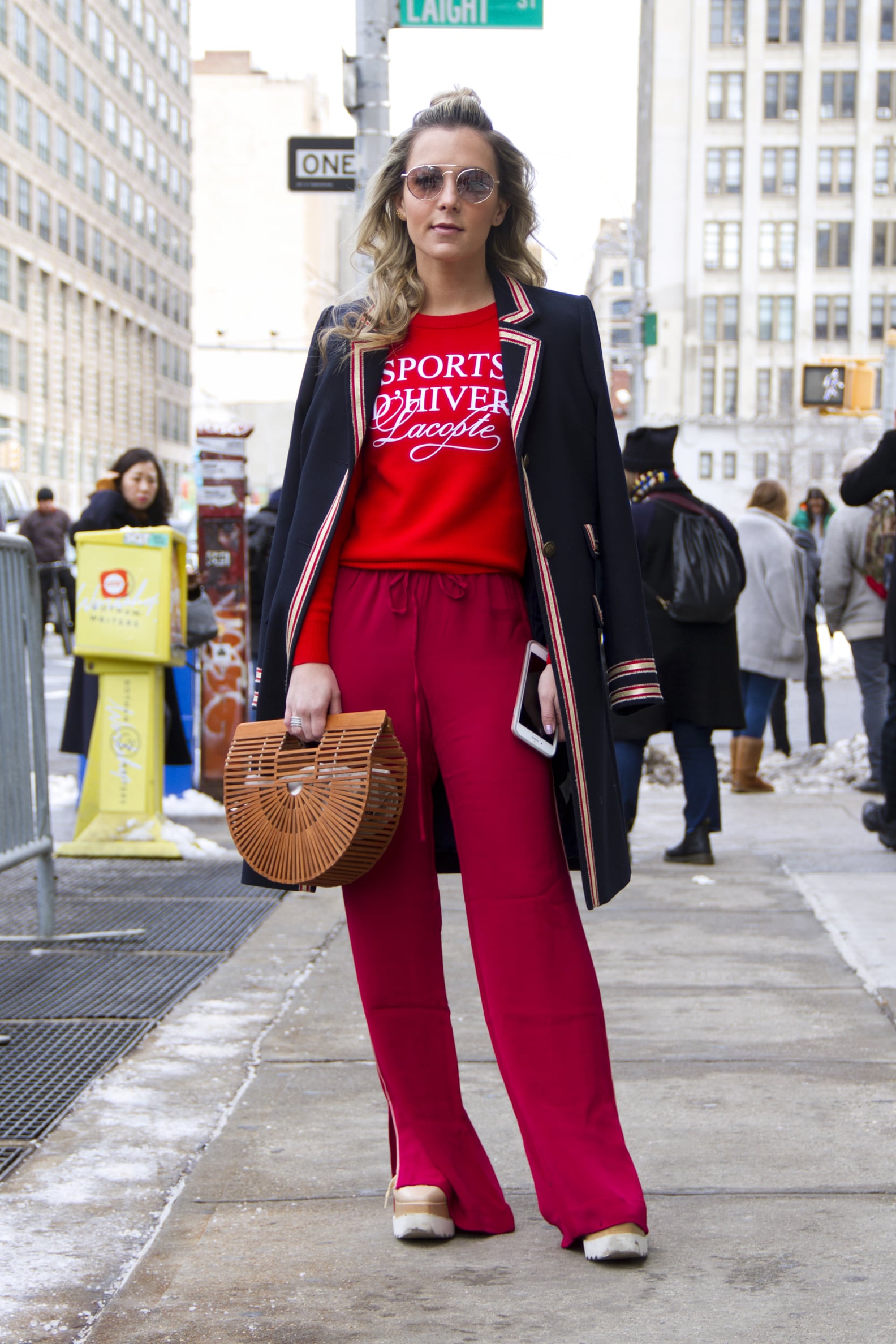 Red Street Style Trend at Fashion Week Fall 2017 | POPSUGAR Fashion