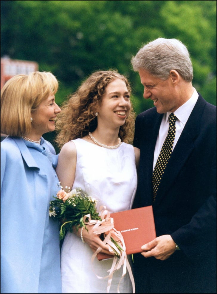First Lady Hillary, Chelsea, and President Bill Clinton, 1997 ...