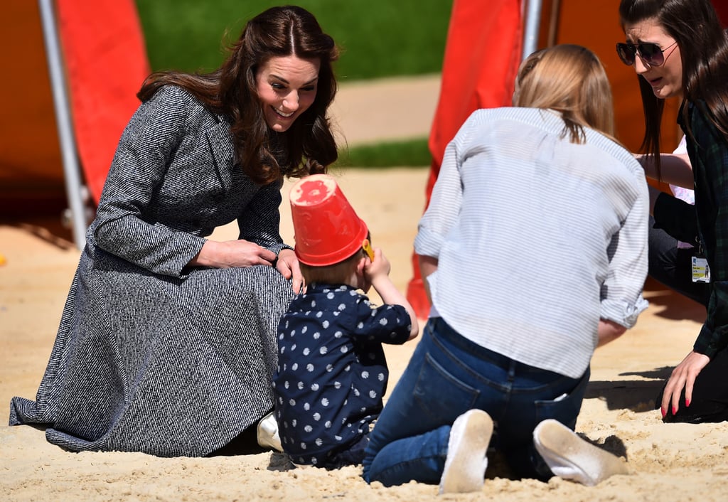 Pictures of Kate Middleton Crouching With Kids | POPSUGAR Family
