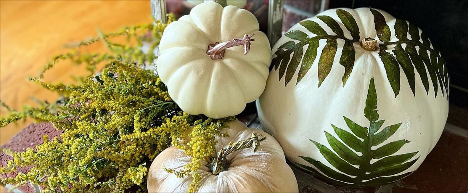 How to Make a DIY Pressed-Flower Pumpkin | PS Home
