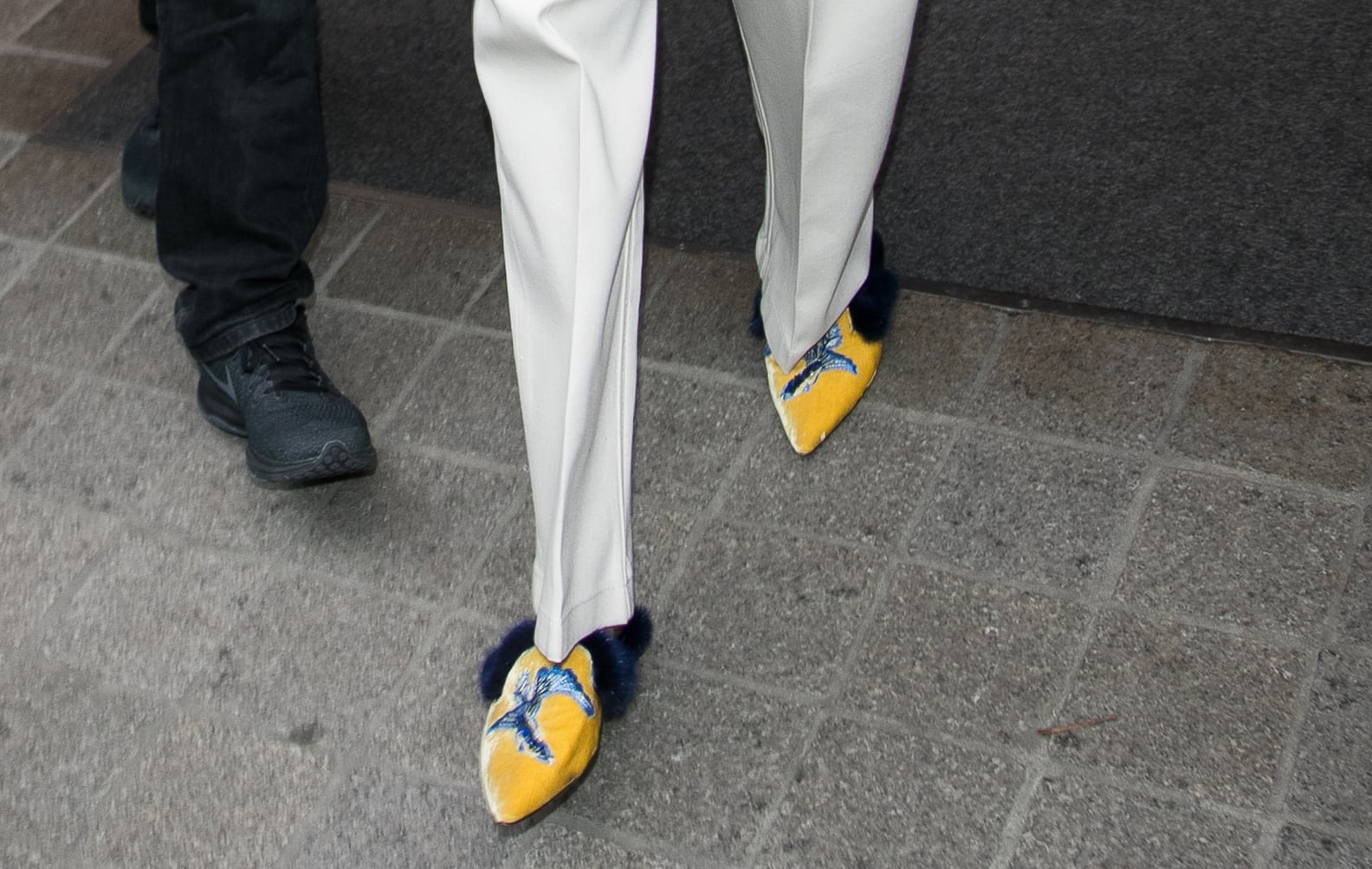 Gigi Hadid Yellow Bird Mules | PS Fashion