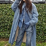 Bella Hadid Denim-on-Denim Outfit Paris Fashion Week Photos | POPSUGAR ...