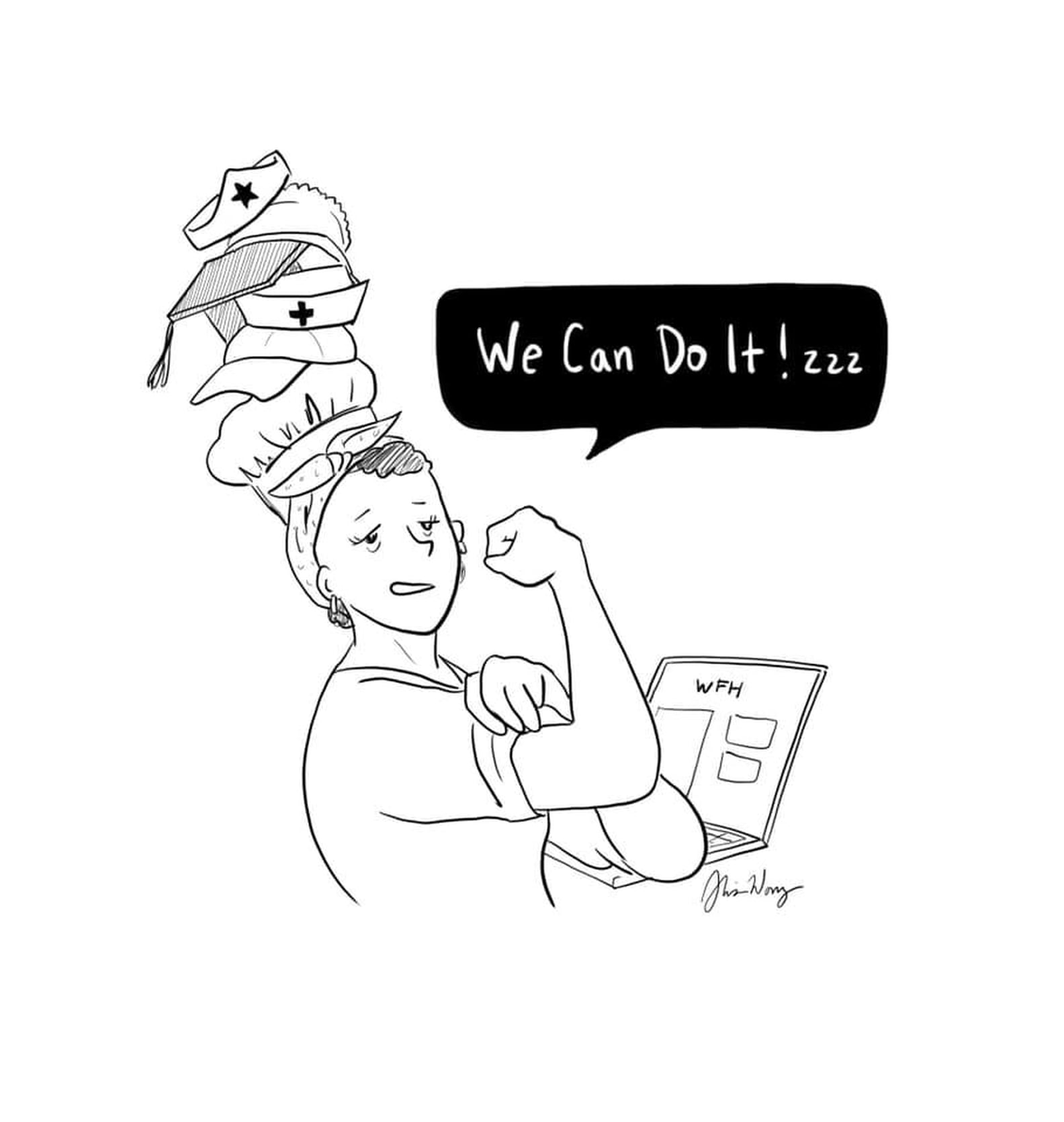 New Mom Comics Social Distancing With Family Cartoons | PS Family