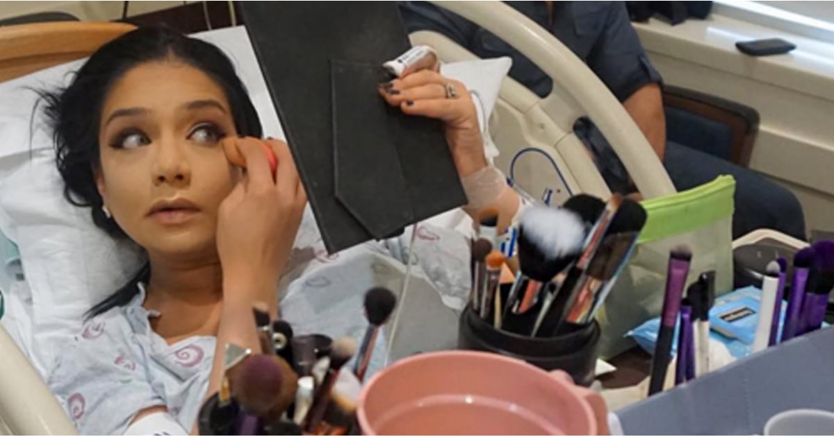 Woman Applies Makeup While in Labor | POPSUGAR Beauty
