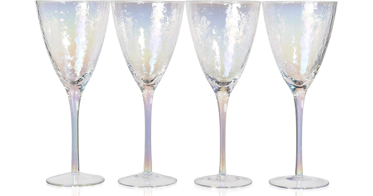 Deluxe Iridescent Long Stem Wine Glasses The Best Glasses On Amazon Popsugar Home Photo 3