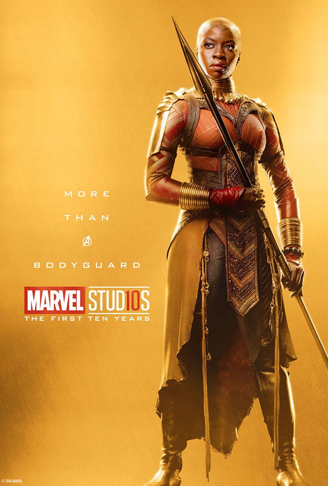 Okoye | Marvel Studios Celebrating 10th Anniversary Posters | POPSUGAR ...