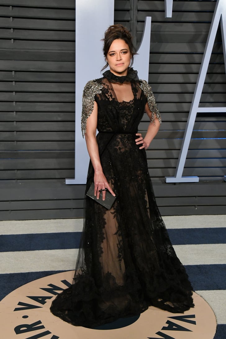 Michelle Rodriguez | Vanity Fair Oscars Party Dresses 2018 | POPSUGAR ...