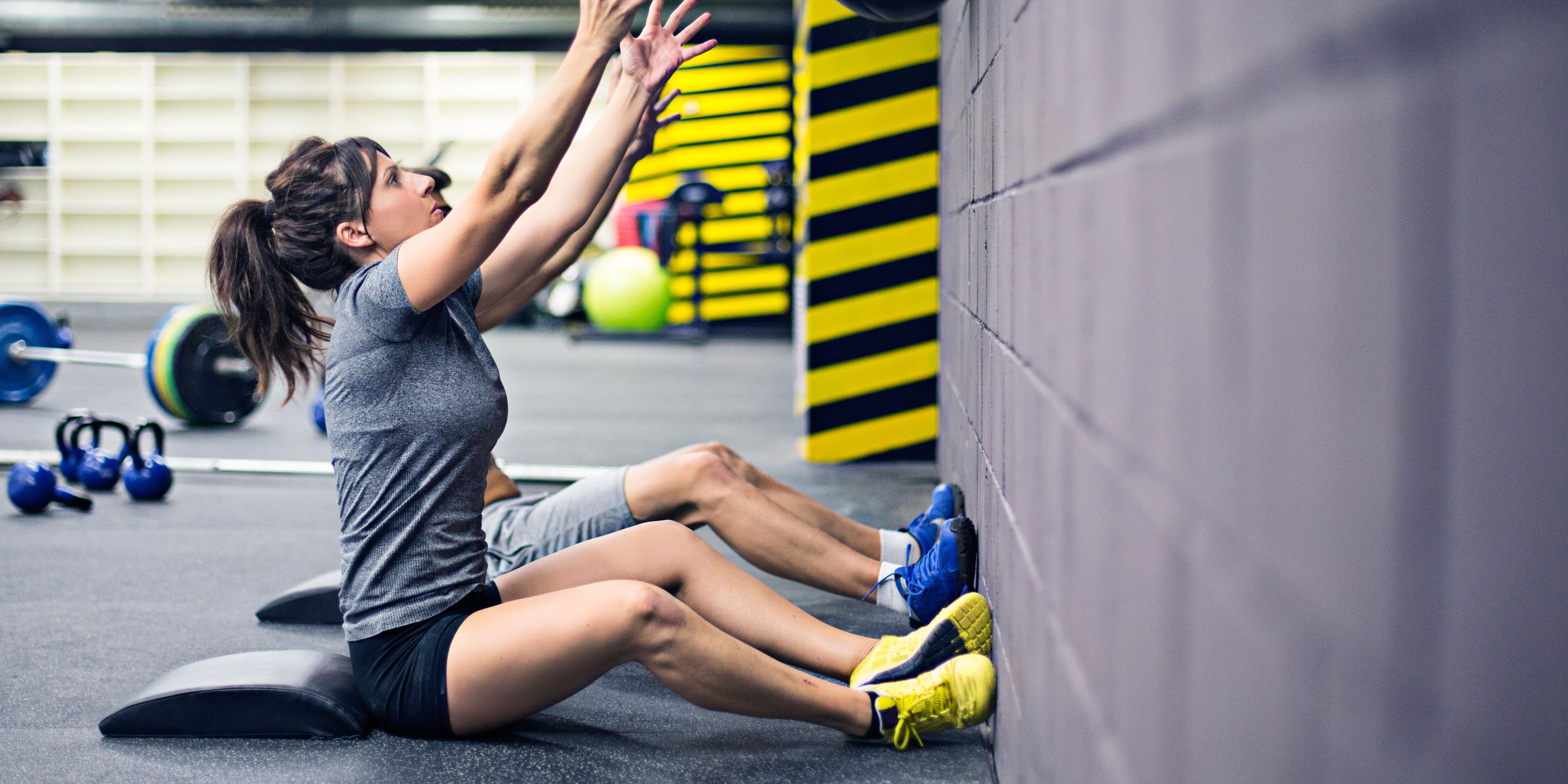 How to Do a Wall Ball Sit-Up to Strengthen Abs and Arms | POPSUGAR Fitness