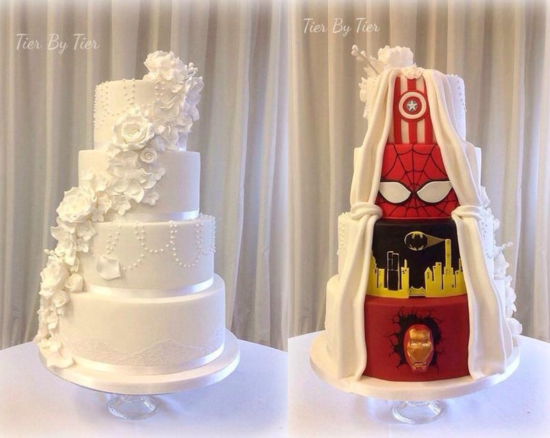 Two-Sided Marvel Wedding Cake | PS Tech