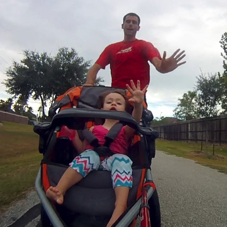 Dad Runs Fastest Marathon With Stroller | Video | POPSUGAR Family