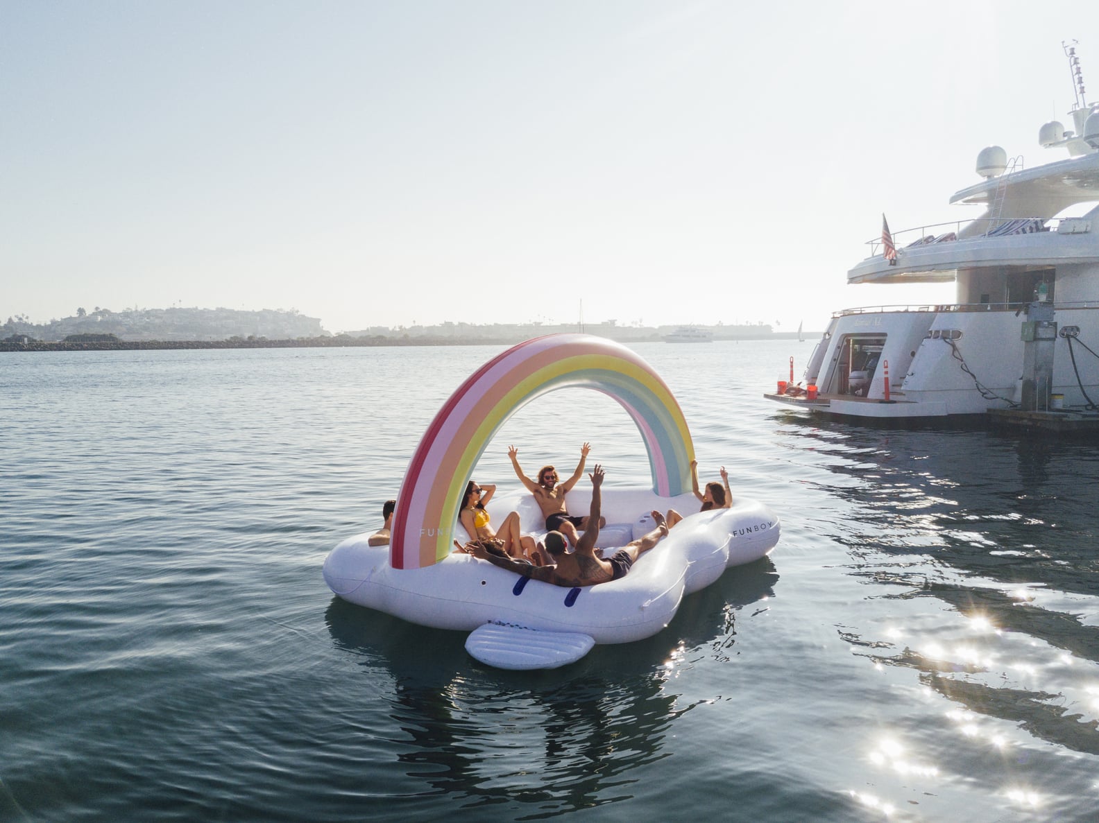 Giant Rainbow Pool Float | PS Family