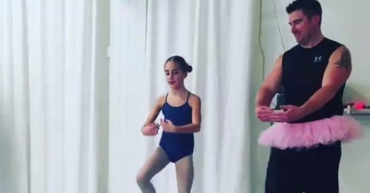 Dads Join Daughters' Ballet Class on Valentine's Day | POPSUGAR Family