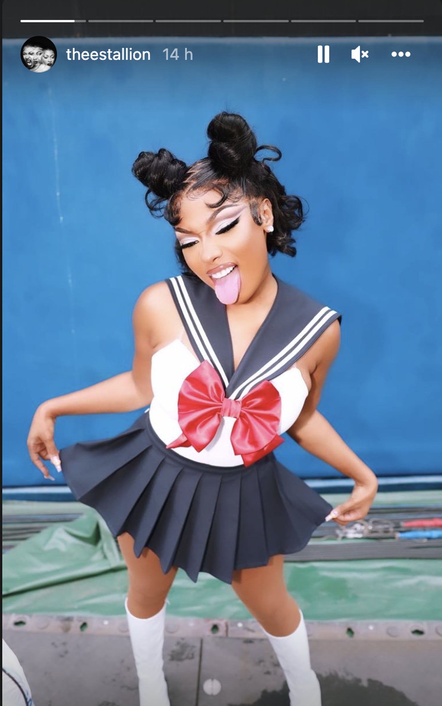 Megan Thee Stallion's Sailor Moon Corset and Skirt in Tokyo | PS Fashion