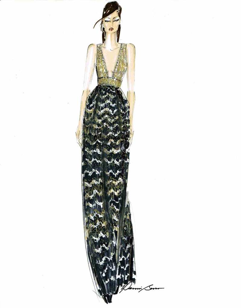 Dennis Basso Designer Sketches From New York Fashion Week Fall 2015 Popsugar Fashion Photo 37