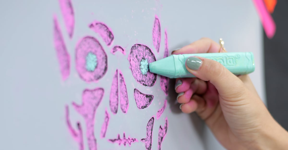 DIY Chalk Skeleton Backdrop | POPSUGAR Smart Living