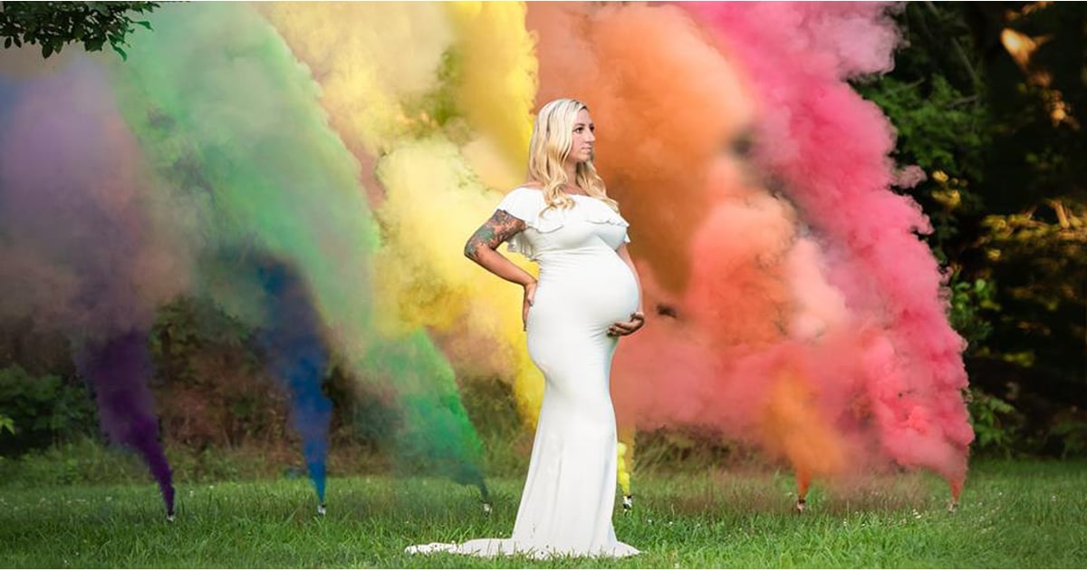 Mom's Rainbow Maternity Photos | POPSUGAR Family