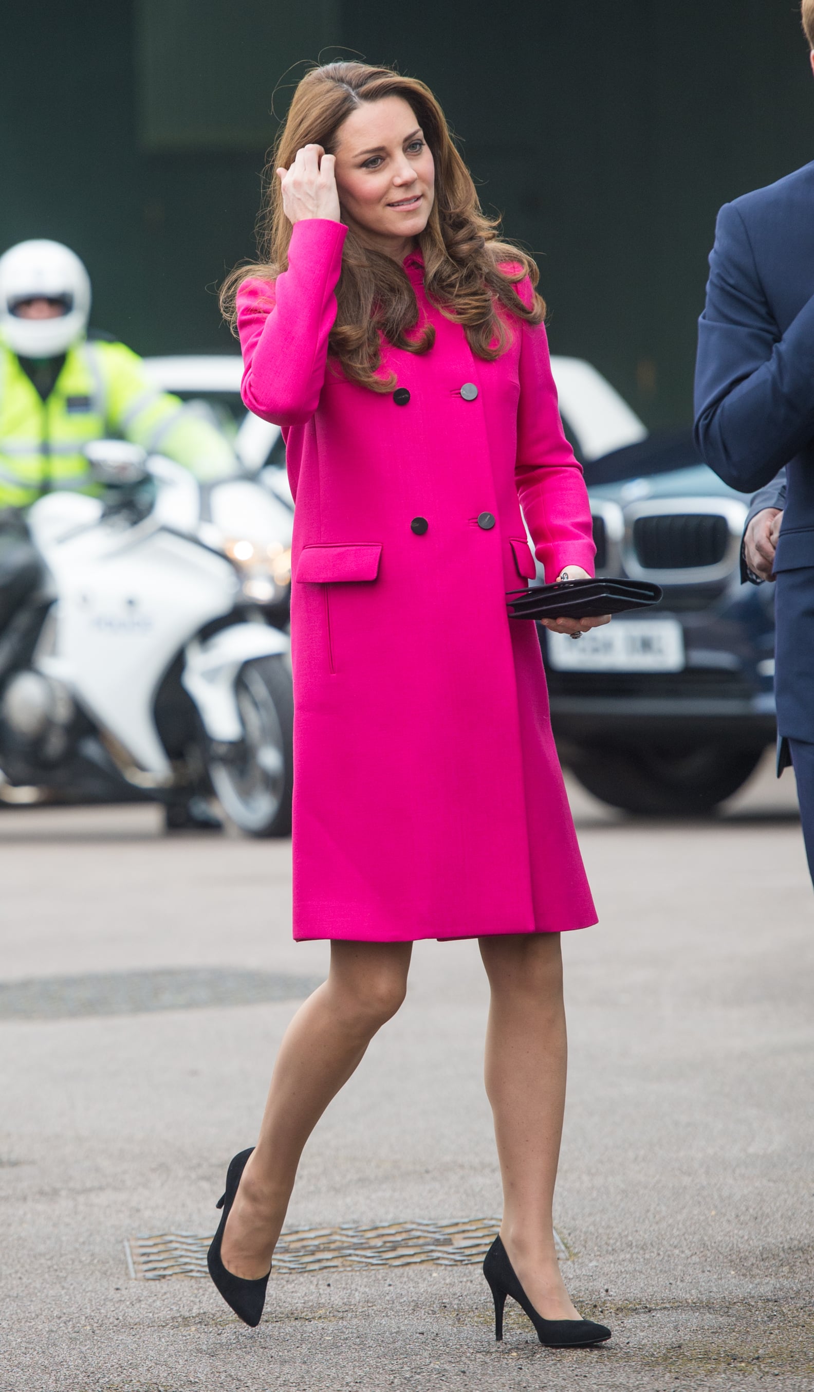 Kate Middleton Wearing Pink Mulberry Coat | POPSUGAR Fashion