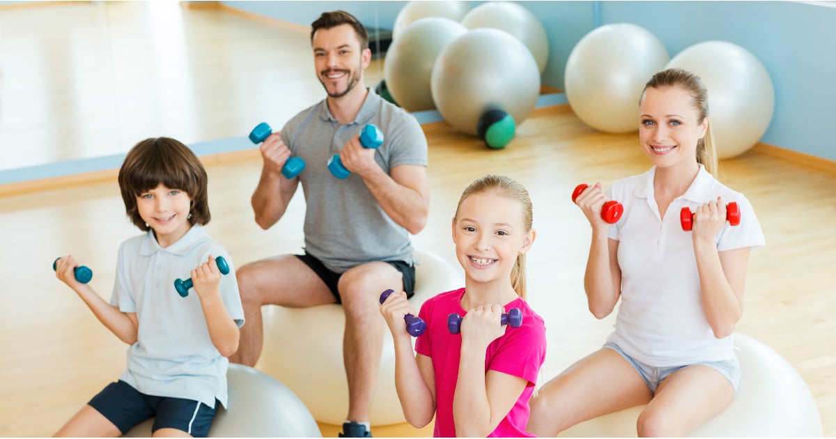 Couple and Adorable Son Working Out Together | POPSUGAR Family