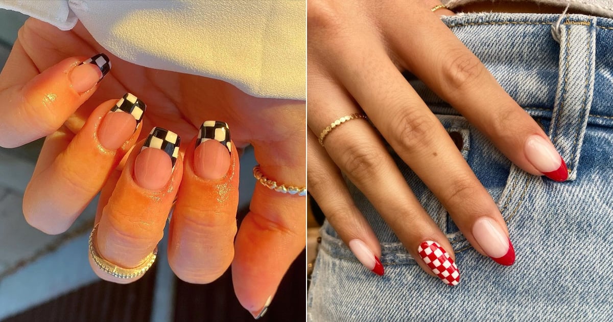 Checker-Print Nail-Art Trend Ideas and Photos For 2022 | POPSUGAR Beauty