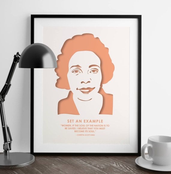 Coretta Scott King Quote Poster | Famous Women in History Gifts ...